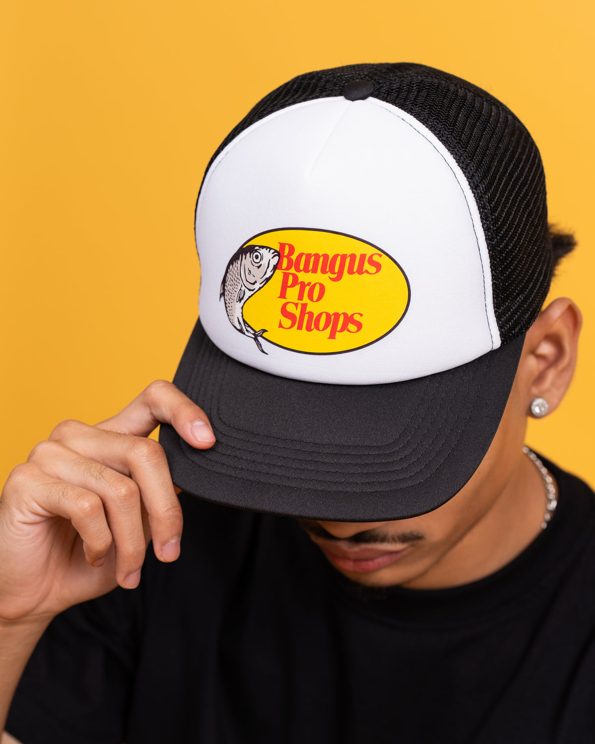 TEAM MANILA BANGUS PRO SHOP TRUCKER CAP WHT/BLK | TeamManila Lifestyle