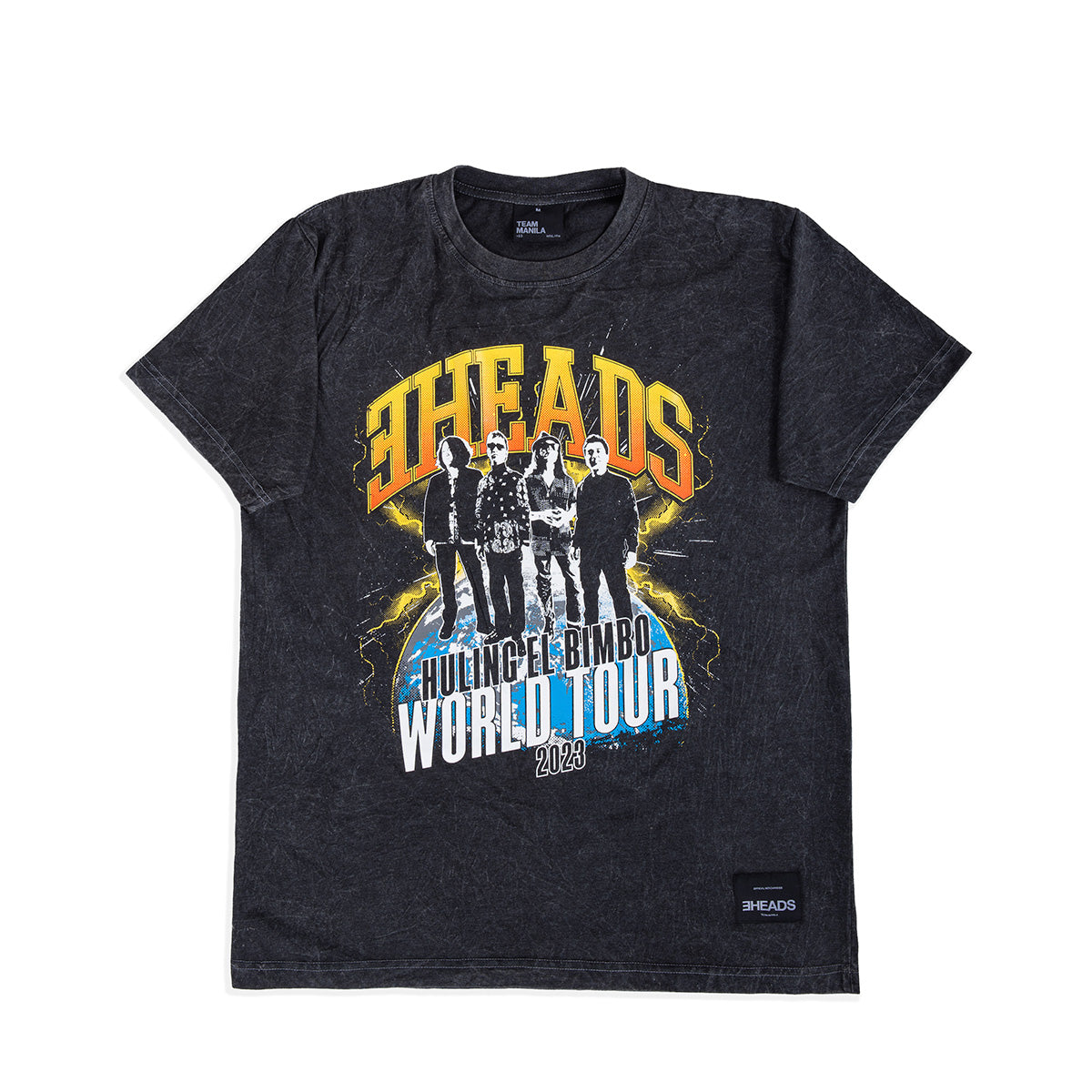 TEAM MANILA X EHEADS WORLD TOUR 2023 WASHED TSHIRT BLACK | TeamManila ...