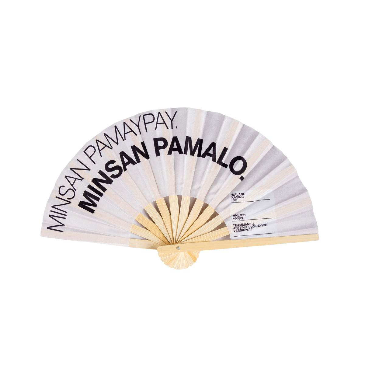 TEAM MANILA WEAPON BAMBOO FAN WHITE | TeamManila Lifestyle